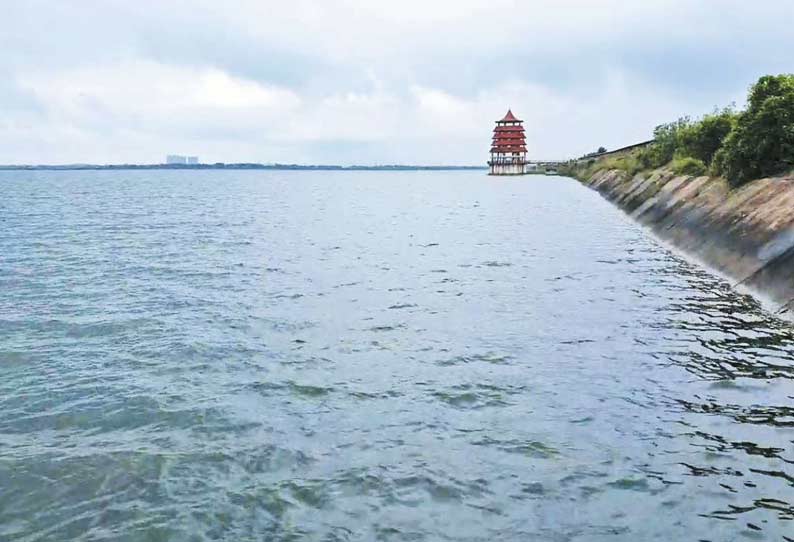 Sembarambakkam Lake reaches full capacity due to the flow of Krishna ...