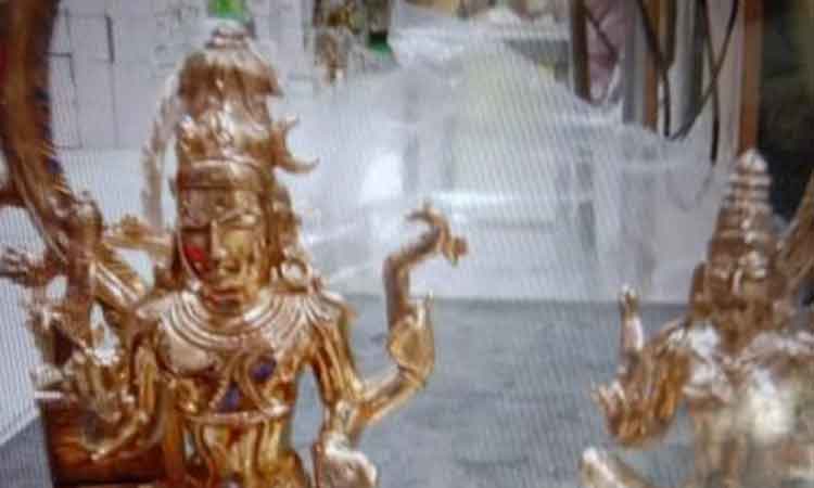 Sami idol abduction at the temple | இரணியல் அருகே கோவிலில் சாமி சிலை ...