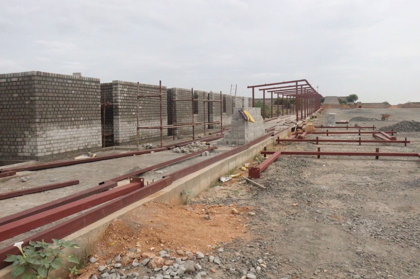 At Solar near Erode Intensity of construction of temporary bus stand ...