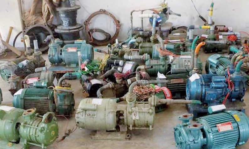 24 electric motors were seized by used for drinking water ...