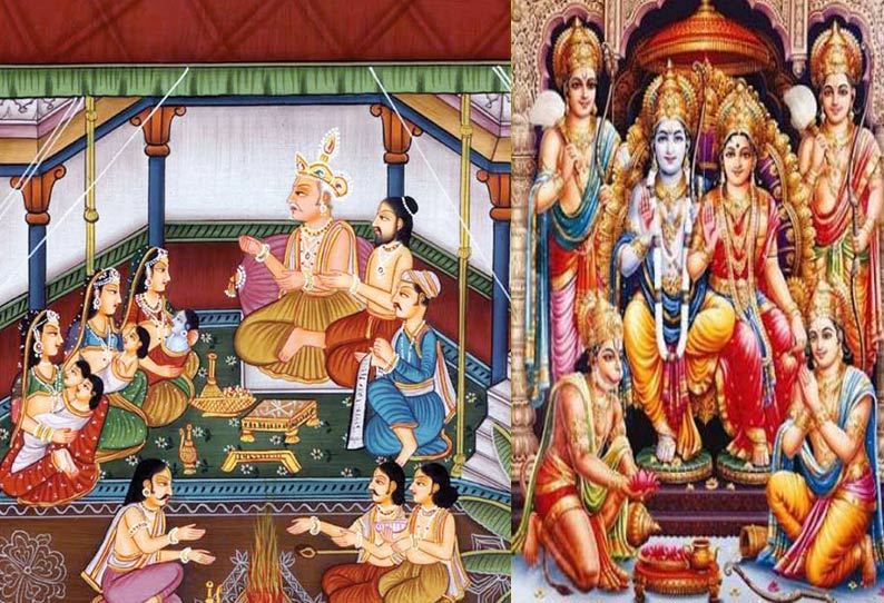 Birth Of Dasaratha's Four Sons | தசரதருக்கு பிள்ளைகளாக பிறந்த 4 தர்மங்கள்