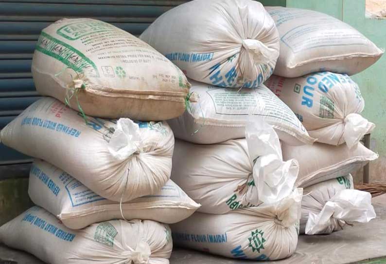 48 bags of ration rice tried to be smuggled in an auto were seized ...