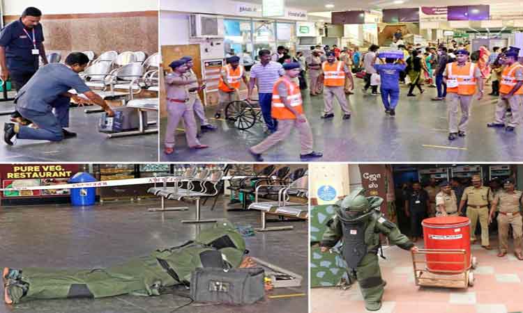 A bomb prevention drill | வெடிகுண்டு தடுப்பு பாதுகாப்பு ஒத்திகை