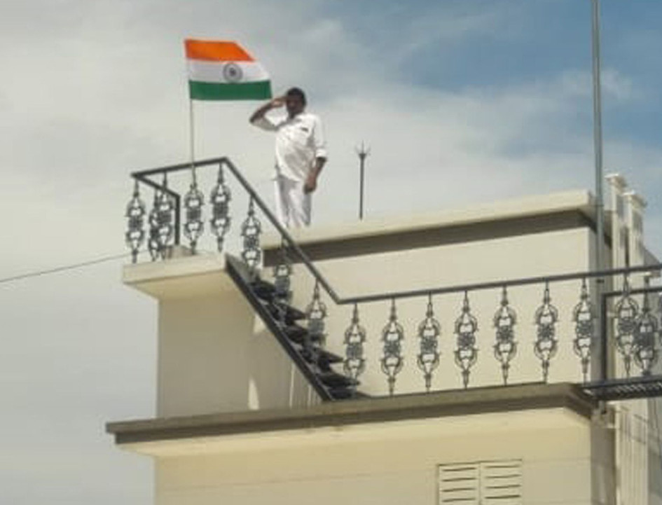 A.D.M.K. The National Flag was hoisted at the house of Interim General ...