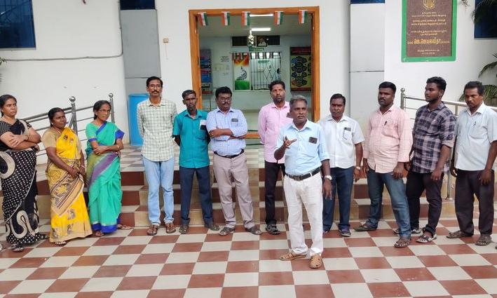 Demonstration by rural development officers | ஊரக வளர்ச்சித்துறை ...