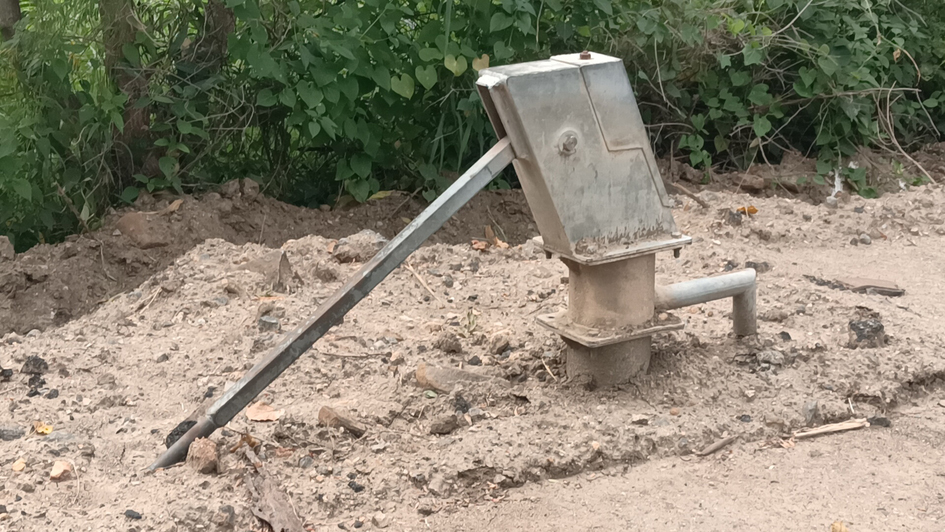there is a commotion due to the construction of a road along with the ...