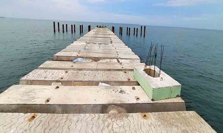 Port work | ஆமைவேகத்தில் நடைபெறும் துறைமுக பணி