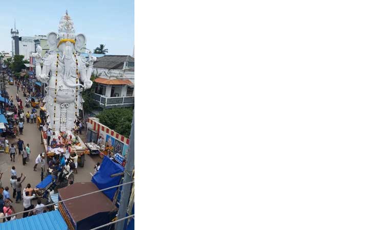 32 feet high Ganesha statue in Vellotham | 32 அடி உயர விநாயகர் சிலை ...