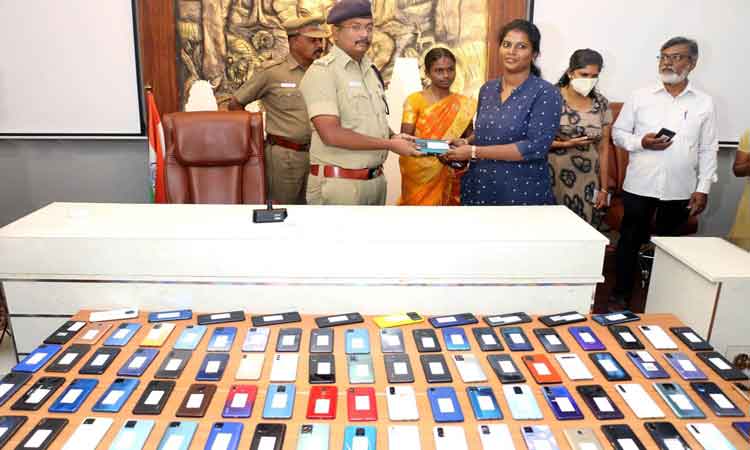 110 stolen, missing cell phones recovered | திருட்டு, காணாமல் போன 110 ...