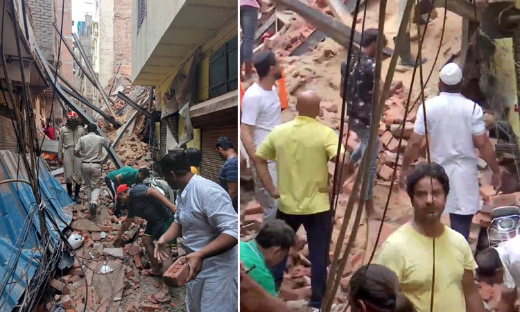 Delhi; Two persons injured, five persons feared trapped in building ...