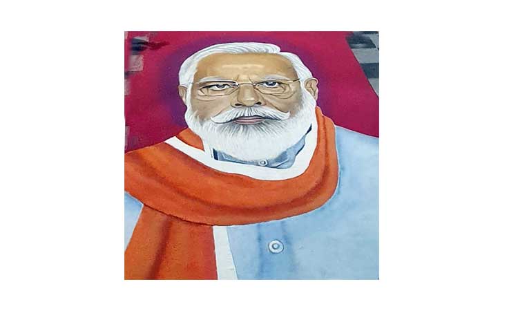 Prime Minister Modi's Grand Rangoli | பிரதமர் மோடியின் பிரமாண்ட ரங்கோலி