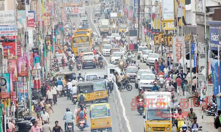 Vehicles stuck in traffic jams In erode Mettur Road flyover to be constructed?; Motorists frown ...