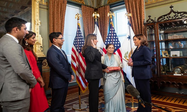 Indian-origin Ambassador sworn in as US Vice President | இந்திய ...