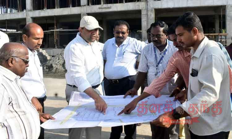 In Erode Corporation Collector review of Smart City project works ...