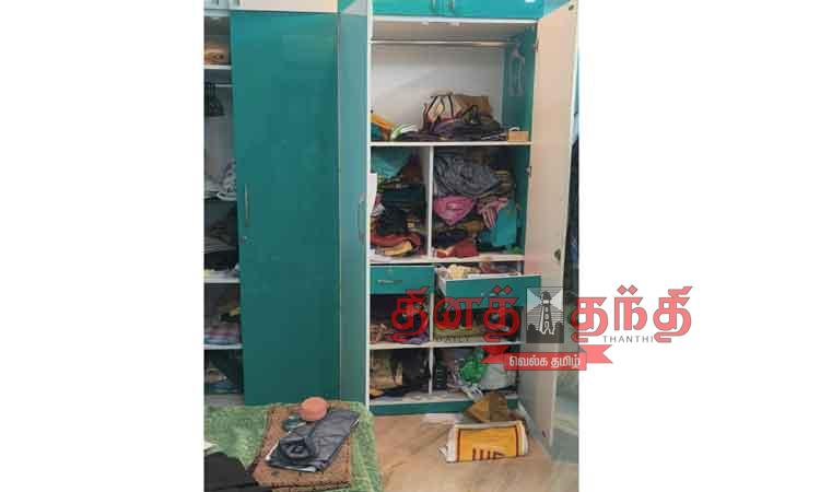 The theft of 50 pounds of jewelery and silverware from the house of a ...