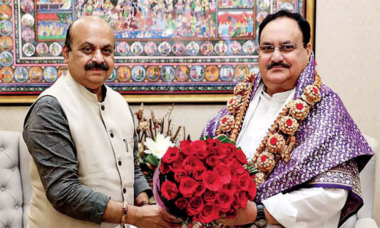 Chief Minister Basavaraj Bommai with JP Natta in consultation today ...