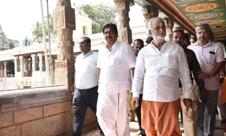 Minister Shekhar Babu inspects Meenakshi Amman temple | மதுரை மீனாட்சி ...