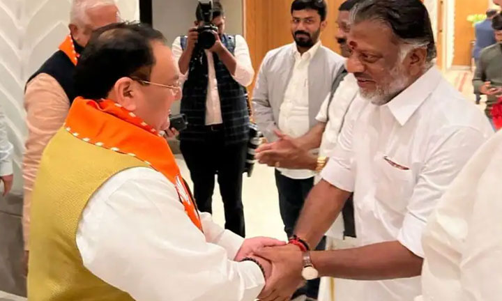 O. Panneer Selvam, who went to Gujarat, joined the BJP. Met National ...