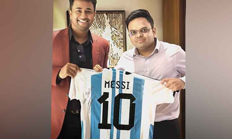 Messi sends his signed Argentina jersey to Jay Shaw | ஜெய் ஷாவுக்கு ...