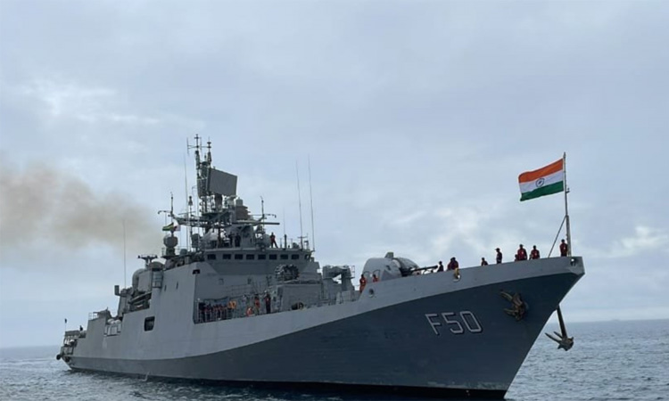 Indian naval ship INS Delhi arrives in Sri Lanka's port city of ...