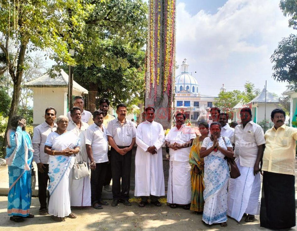 32 feet high Matha Kalthun Archippu | 32 அடி உயர மாதா கல்தூண் அர்ச்சிப்பு