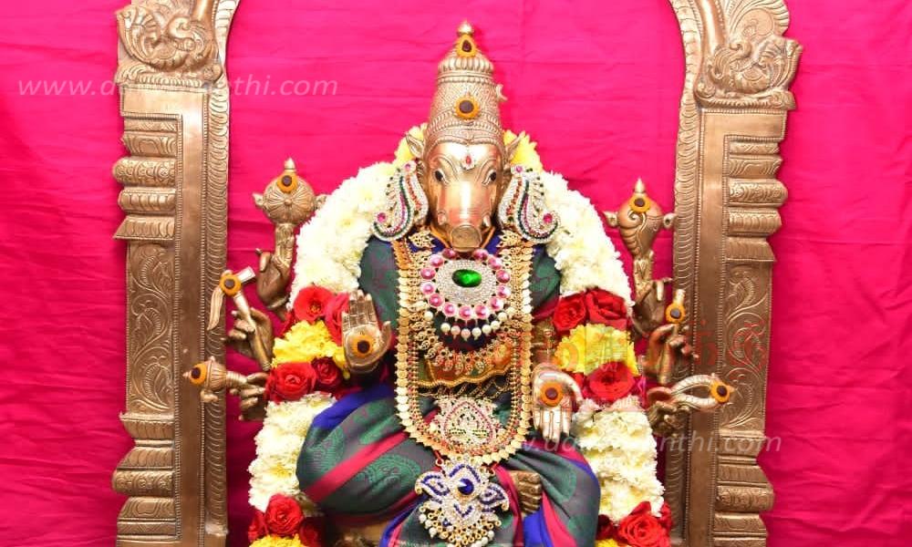 Varagi Amman in special attire | சிறப்பு அலங்காரத்தில் வராகி அம்மன்