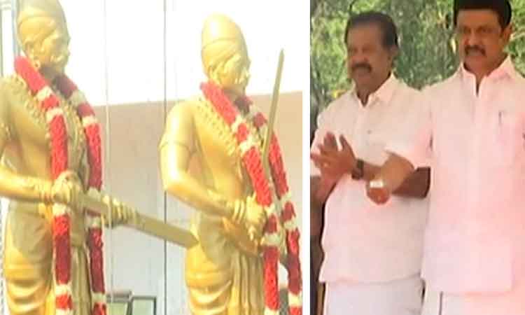 Statue of freedom fighters at Gandhi Hall: CM inaugurates | காந்தி ...