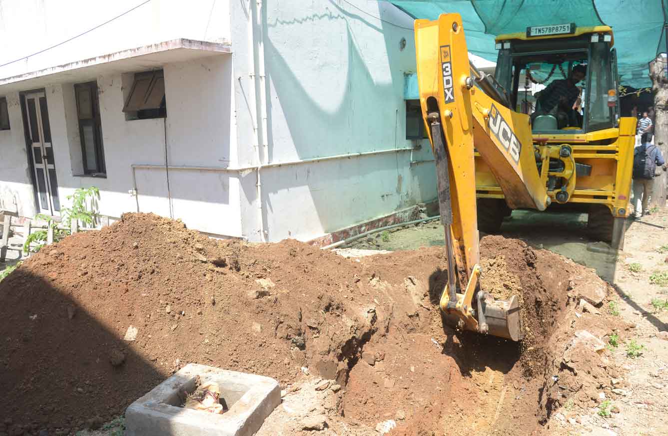 Excavation of cow body parts | மாட்டின் உடல் பாகங்கள் தோண்டி எடுத்து அகற்றம்