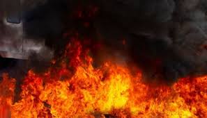 Near Lokur A sudden fire broke out in the forest near the railway line ...