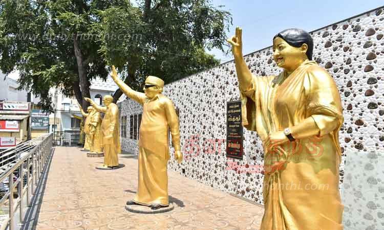 Hidden for election Inauguration of statues of leaders | தேர்தலுக்காக ...