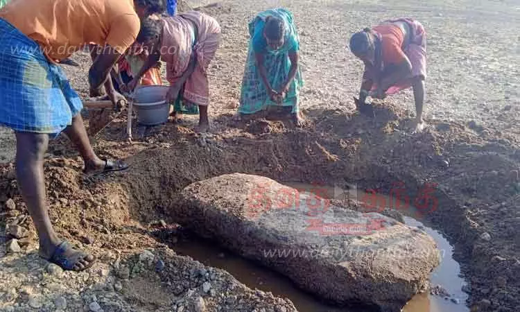 Excavation at the place where the temple is said to be buried | கோவில் ...