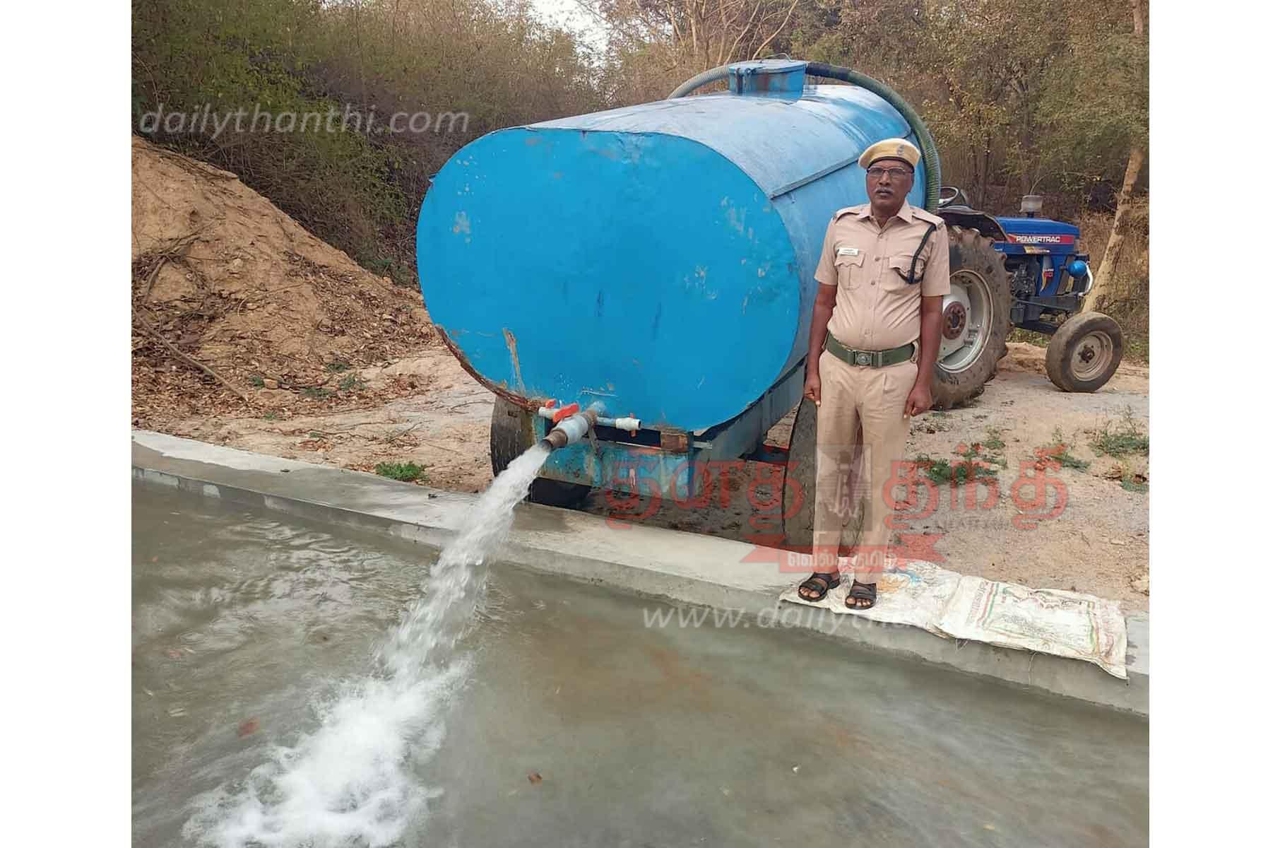 Water tank system to quench the thirst of wildlife | வனவிலங்குகள் தாகம் ...