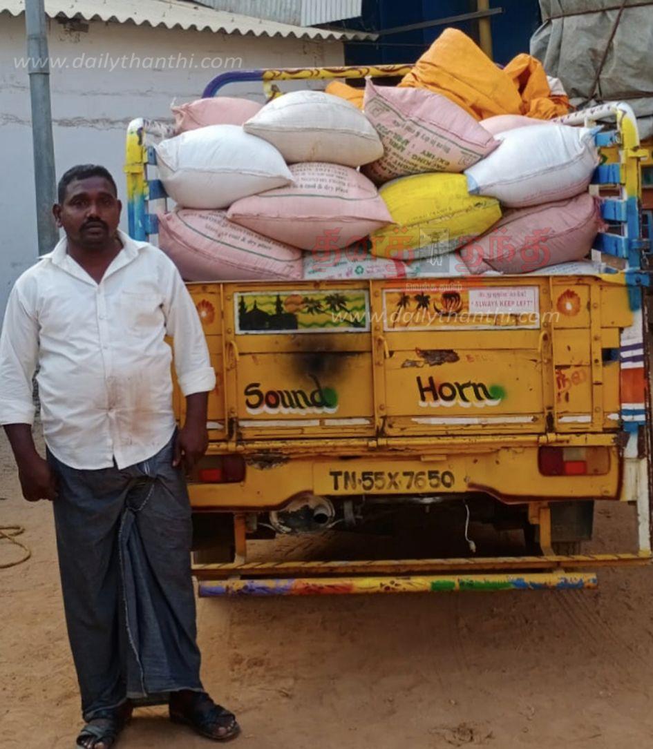 1,850 kg of ration rice stored in the rice mill was seized | அரிசி ...
