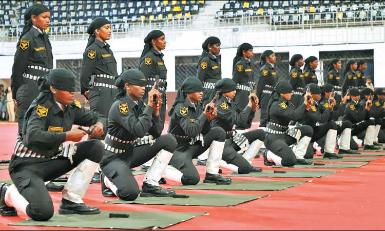 Tamil Nadu police female police celebrating golden jubilee; A grand ...