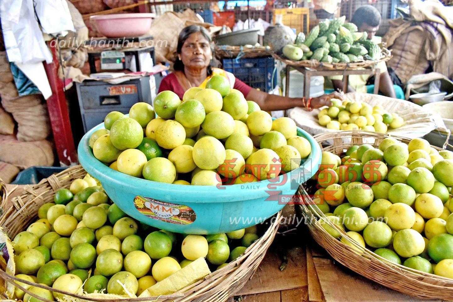 market | கோடை காலம் தொடங்க உள்ள நிலையில் ஈரோடு மார்க்கெட்டில் எலுமிச்சை ...