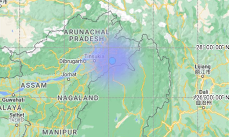 An earthquake of magnitude 3.5 on the Richter scale hit Changlang in ...