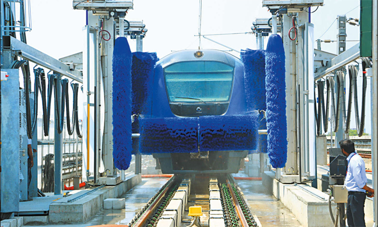 Inauguration of Automatic Rail Washing Plant at Wimco Nagar Metro ...