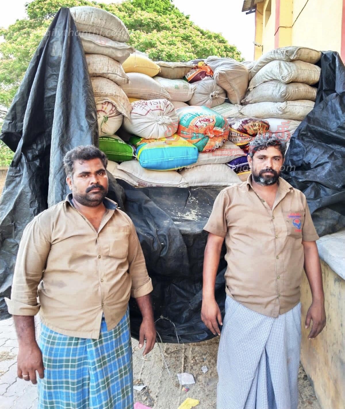 Ration rice | 12 டன் ரேஷன் அரிசி பறிமுதல்