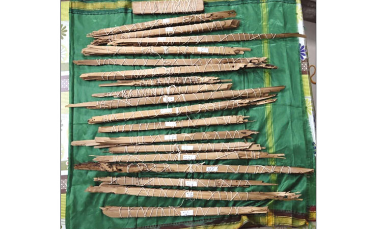 Tiruvaimozhi text composed by Nammazhwar found in Olaichuvadi ...