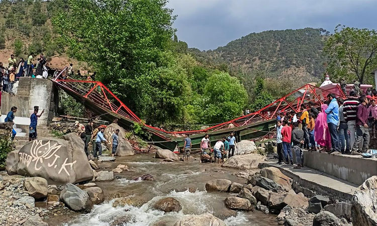 J&K: A footbridge collapsed during the Baisakhi celebration at Beni ...