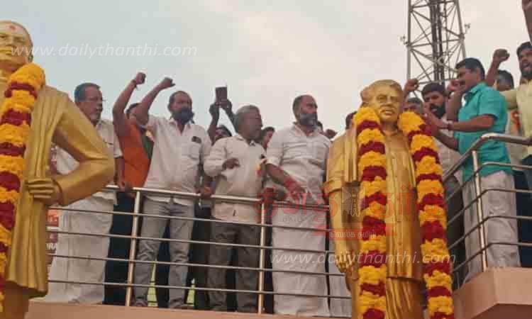 On behalf of Naam Tamil Party, P.K. Mookaiyathevar Centenary Public ...