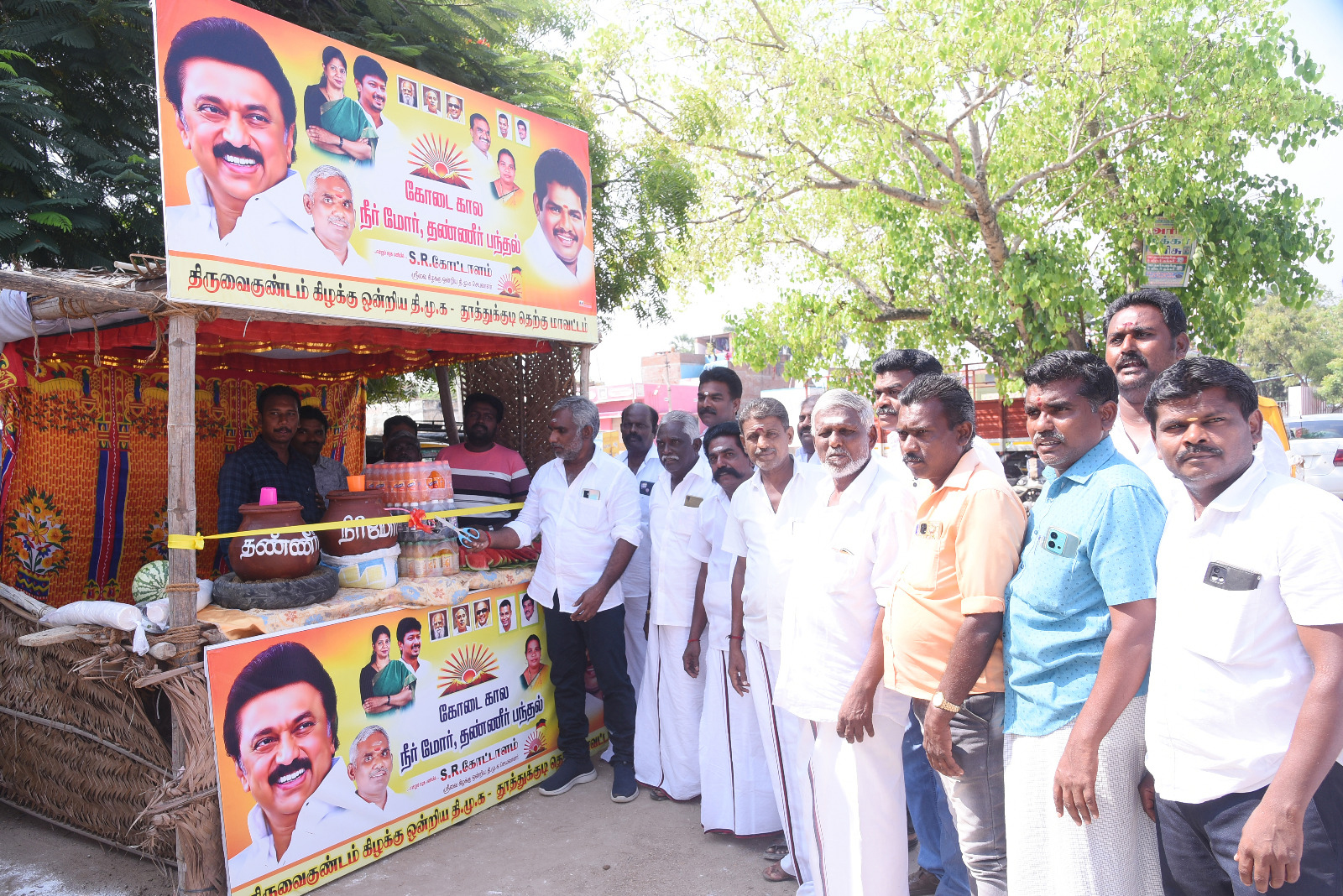 Srivaikundam Union DMK On behalf of Opening of Nemor Pandal in Mukani ...