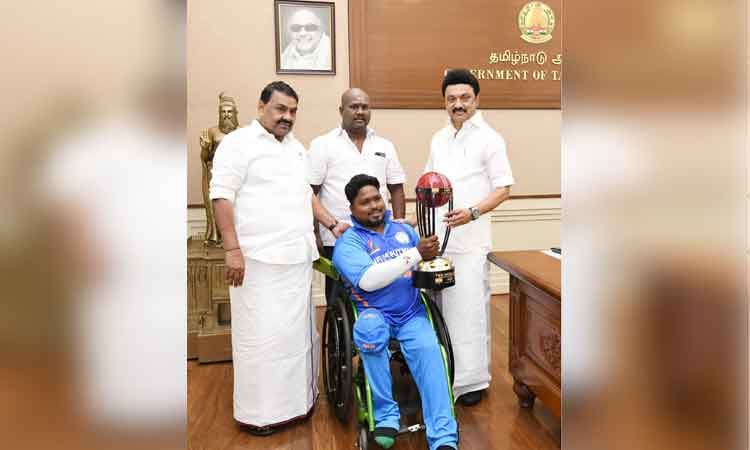 Indian team wins Wheelchair Cricket Tournament - Captain Vinoth Babu ...