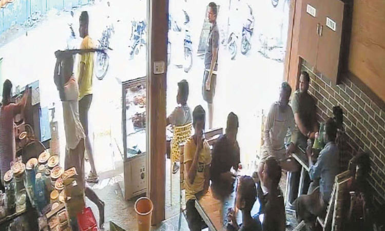 The teenager attacked the shopkeeper with a rolling stick because he ...