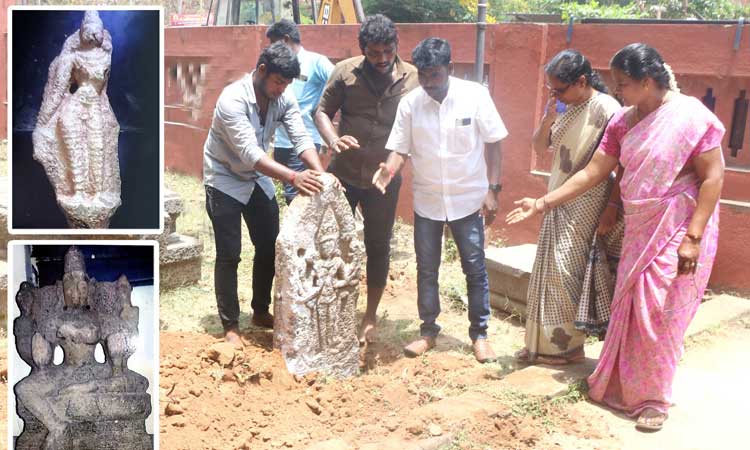 3 Sami idols handed over to Cuddalore Museum | 3 சாமி சிலைகள் கடலூர் ...