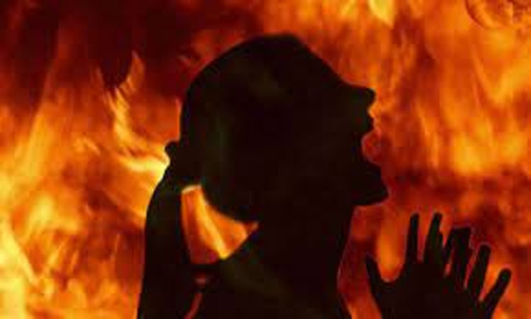 A woman died after her body was charred by camphor fire while ...