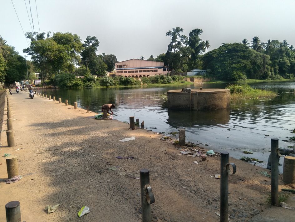 Tamiraparani river barrage, which looks like a pond | குமரியில் மழை ...