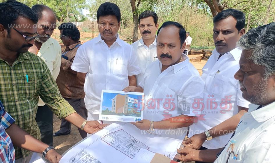 Technology park construction work at Rs.30 crore-AP Nandakumar MLA. Study | ரூ.30 கோடியில் ...