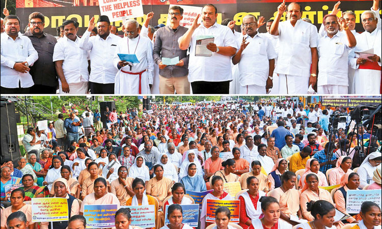 Christian Goodwill Movement protest against the central government ...