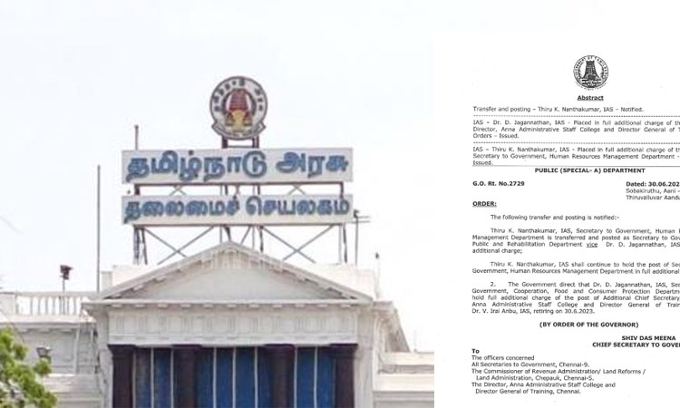 Nandakumar IAS appointed as Tamil Nadu Public Sector Secretary | தமிழக ...
